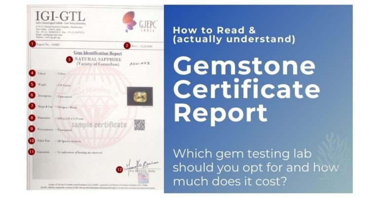 Gemstone Certificate Report - How to Read (& actually understand)